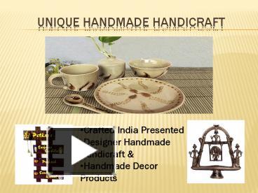 PPT – Handmade Pottery Online India PowerPoint presentation | free to ...