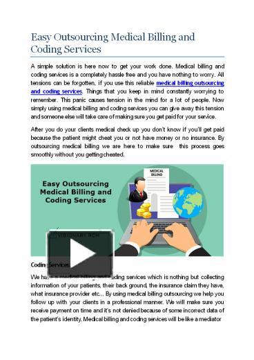 PPT – Easy Outsourcing Medical Billing and Coding Services PowerPoint ...