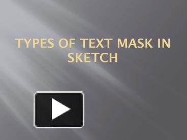 Types of Text Mask in Sketch presentation | free to download