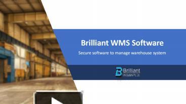PPT – Manage Your Warehouse Activity With WMS Software Application ...