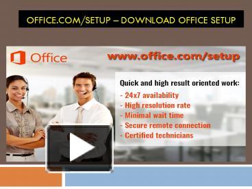 office.com/setup - Procedure to Download and Install Microsoft Office ...