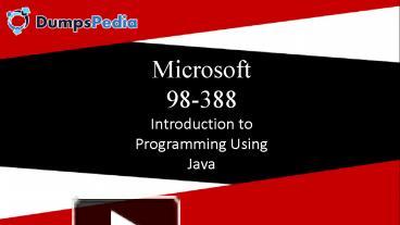 98-388 Practice Dumps presentation | free to download