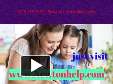 PPT – HCS 455 BEST Success / newtonhelp.com PowerPoint presentation ...