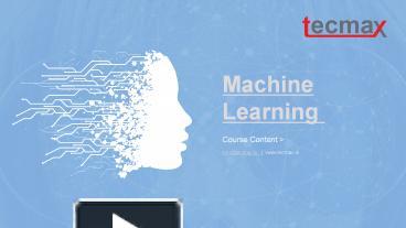 Machine Learning Training Course Content presentation | free to download