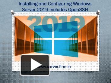 Installing and Configuring Windows Server 2019 Includes OpenSSH ...