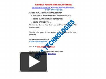 Best Mini Projects For EEE presentation | free to download