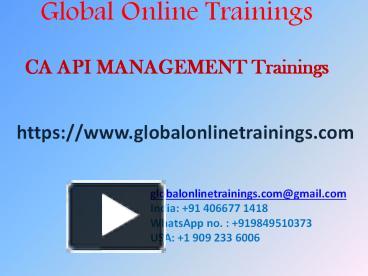 CA API Management Training | CA API Gateway online training - GOT ...