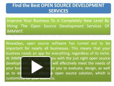 Find the Best Open Source Development Services in Delhi presentation ...