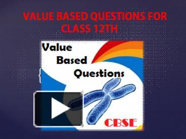 PPT – Value Based Questions PowerPoint presentation | free to download ...