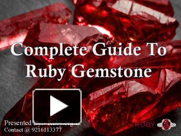 Complete Guide To Ruby Gemstone presentation | free to download