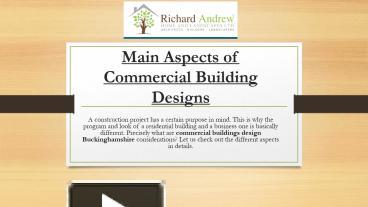 PPT – Main Aspects of Commercial Building Designs PowerPoint ...