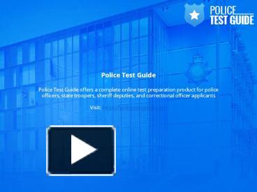PPT – Police Test Guide PowerPoint presentation | free to download - id ...
