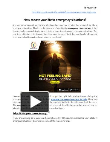 How to save your life in emergency situations? presentation | free to ...