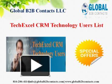 PPT – TechExcel CRM Technology Users List PowerPoint presentation ...