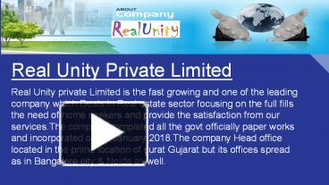 Real Unity presentation | free to download