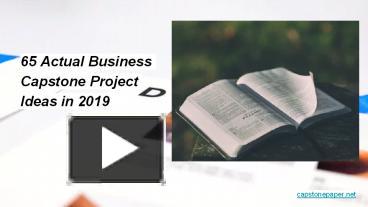 65 Actual Business Capstone Project Ideas in 2019 presentation | free ...