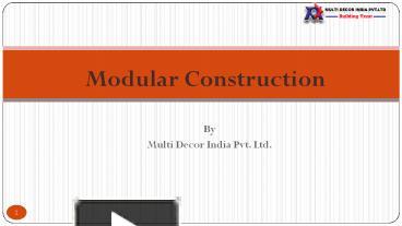 Modular and Prefabricated Buildings presentation | free to download