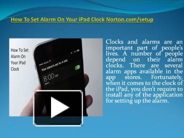 How To Set Alarm On Your iPad Clock? presentation | free to download