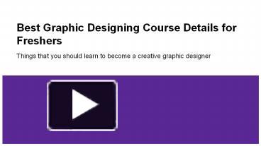 Graphics Design Course presentation | free to download