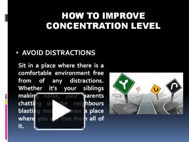 How to Improve Concentration Level presentation | free to download