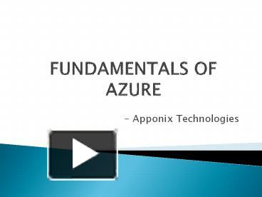 fundamental of azure presentation | free to download