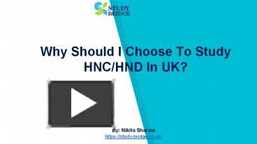 PPT – study HNC in London PowerPoint presentation | free to download ...
