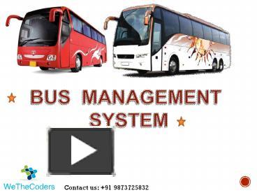 Bus Management System presentation | free to download
