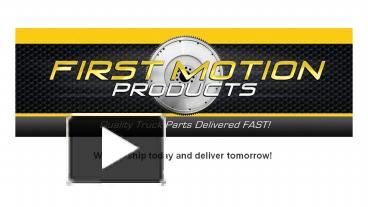 PPT – First Motion Products PowerPoint presentation | free to download ...