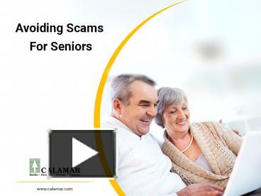 Avoiding Scams For Seniors presentation | free to download