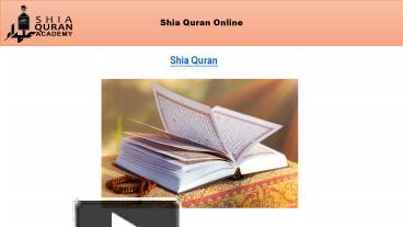 PPT – Shia Quran PowerPoint presentation | free to download - id ...