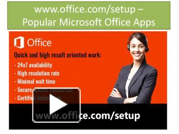 office.com/setup - Enter Office Setup Product Key in order to Install ...