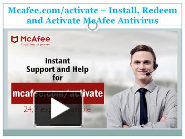PPT – mcafee.com/activate - Install, redeem and Activate McAfee ...
