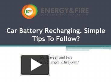 Car Battery Recharging presentation | free to download