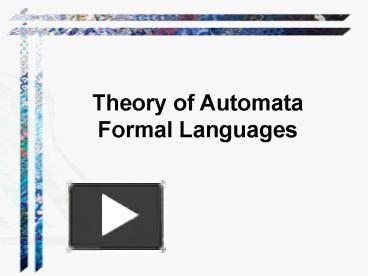 PPT – Theory of Automata PowerPoint presentation | free to view - id ...