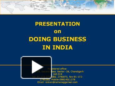 Business Setup Services in India presentation | free to download