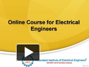 Electrical Design Online Training, Online Electrical Engineering ...