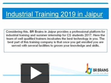 Industrial Training in Jaipur for CSE Students presentation | free to ...