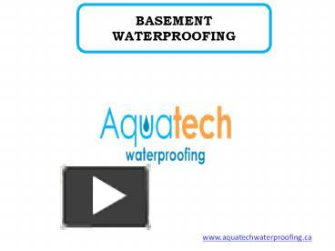 PPT – BASEMENT WATERPROOFING PowerPoint presentation | free to download ...