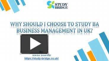 BA Business Management presentation | free to download