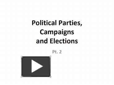 PPT – Political Parties, Campaigns and Elections PowerPoint ...