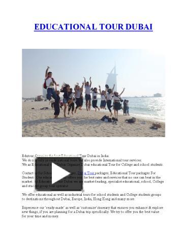 Educational Tour Operator | school tour packages | college tour ...