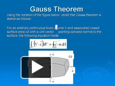 Gauss Theorem presentation | free to view