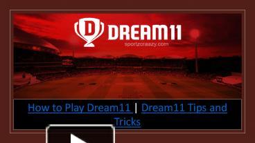 How to Play Dream11 presentation | free to download