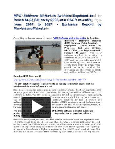 MRO Software Market in Aviation presentation | free to download