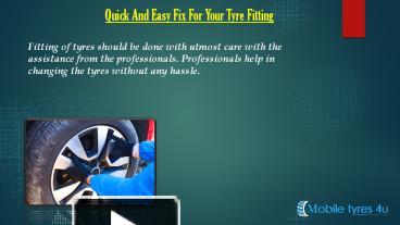 Tyre fitting presentation | free to download