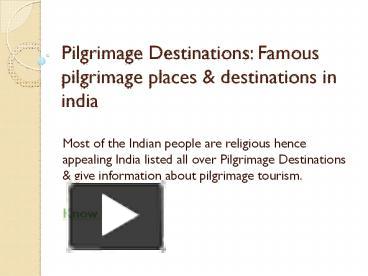 PPT – Pilgrimage Destinations: Famous pilgrimage places & destinations ...
