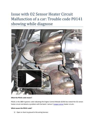PPT – Partsavatar Car Parts - Issue with O2 Sensor Heater Circuit ...