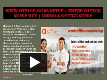 PPT – office.com/setup | How to Install the Microsoft Office Setup ...