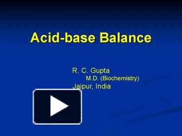 Acid-base balance presentation | free to download