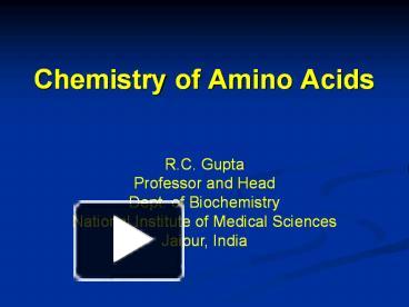 Chemistry of amino acids presentation | free to download